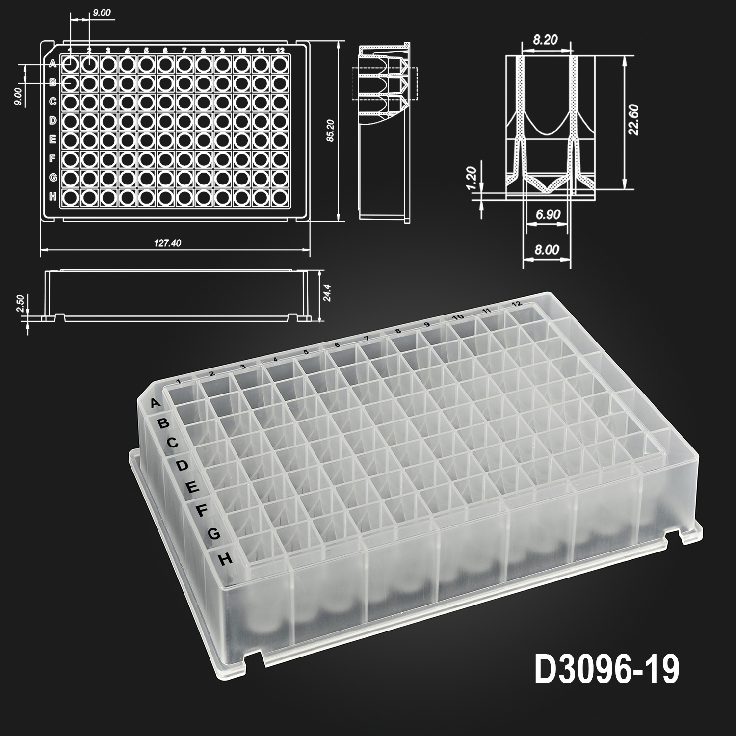 OptiWell™ Deep Well Plates- 1.0mL Deep Well Plate 96sq 24.4mm V - Deep ...