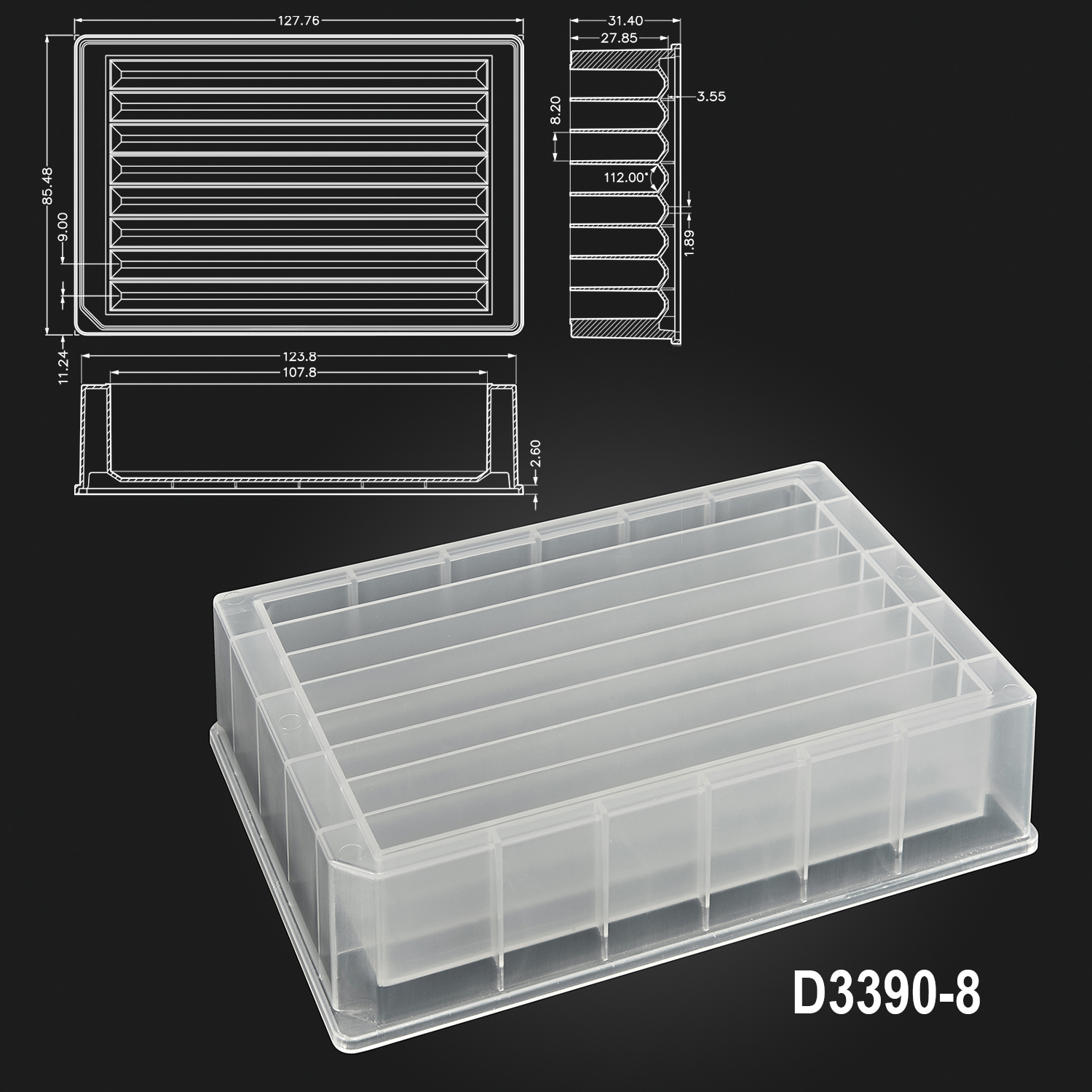 OptiWell™ Automation Reservoirs - 8 chnl Reservoir, 180mL, 31.4mm, strl ...